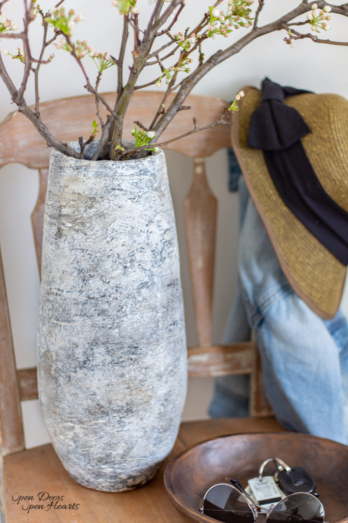 Aged Stone Vase | A Stunning and Easy DIY - Open Doors Open Hearts
