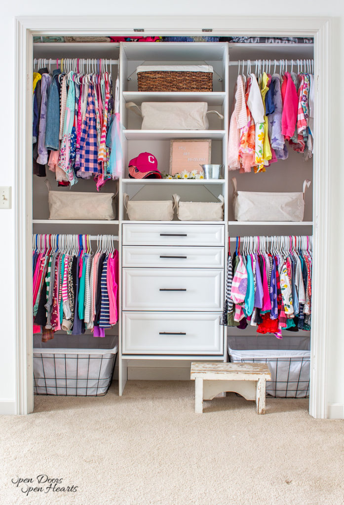 How to Organize a Shared Kids Closet - Open Doors Open Hearts