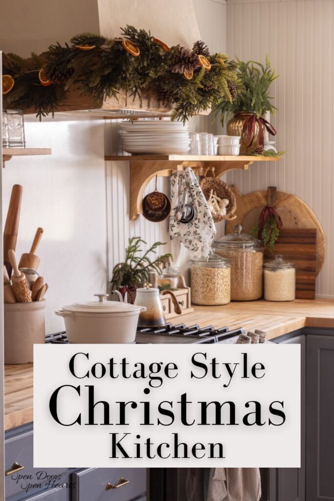 Simple Cottage Christmas Kitchen Tour | Cozy & Beautiful - Open Doors ...